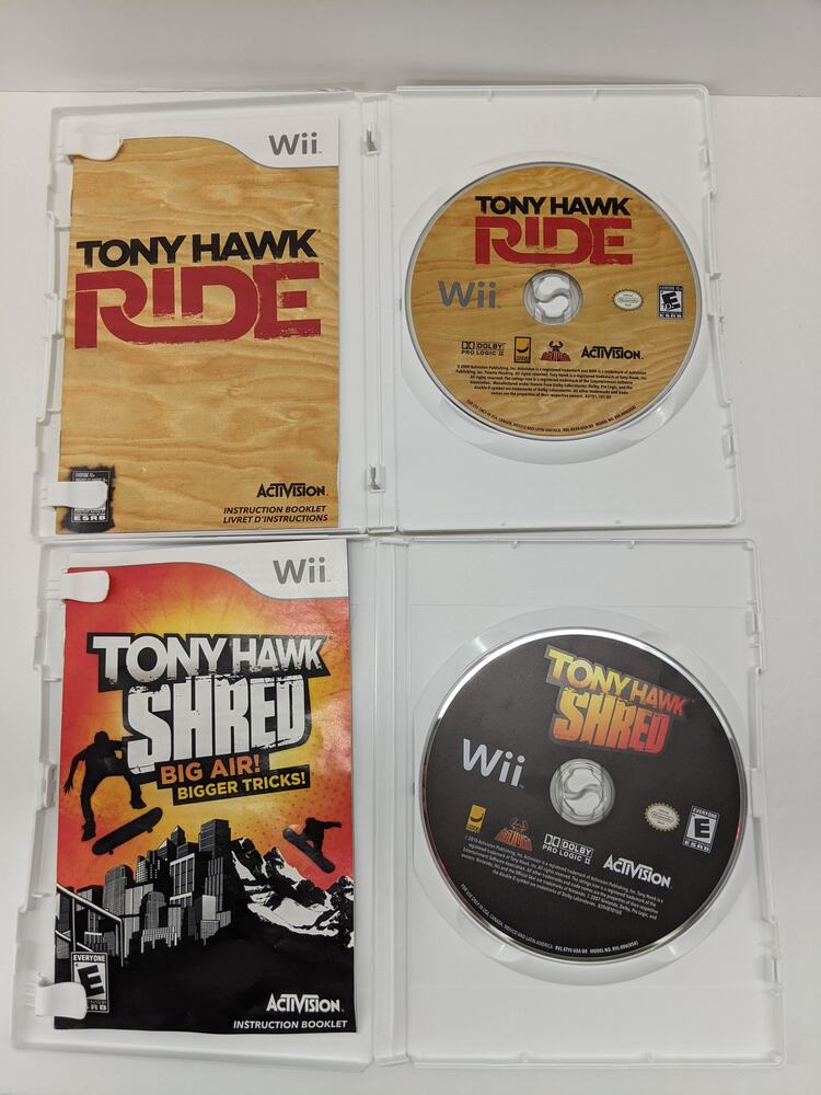Nintendo Wii Tony Hawk RIDE Shred Big Air Skateboard bundle (no dongle ...
