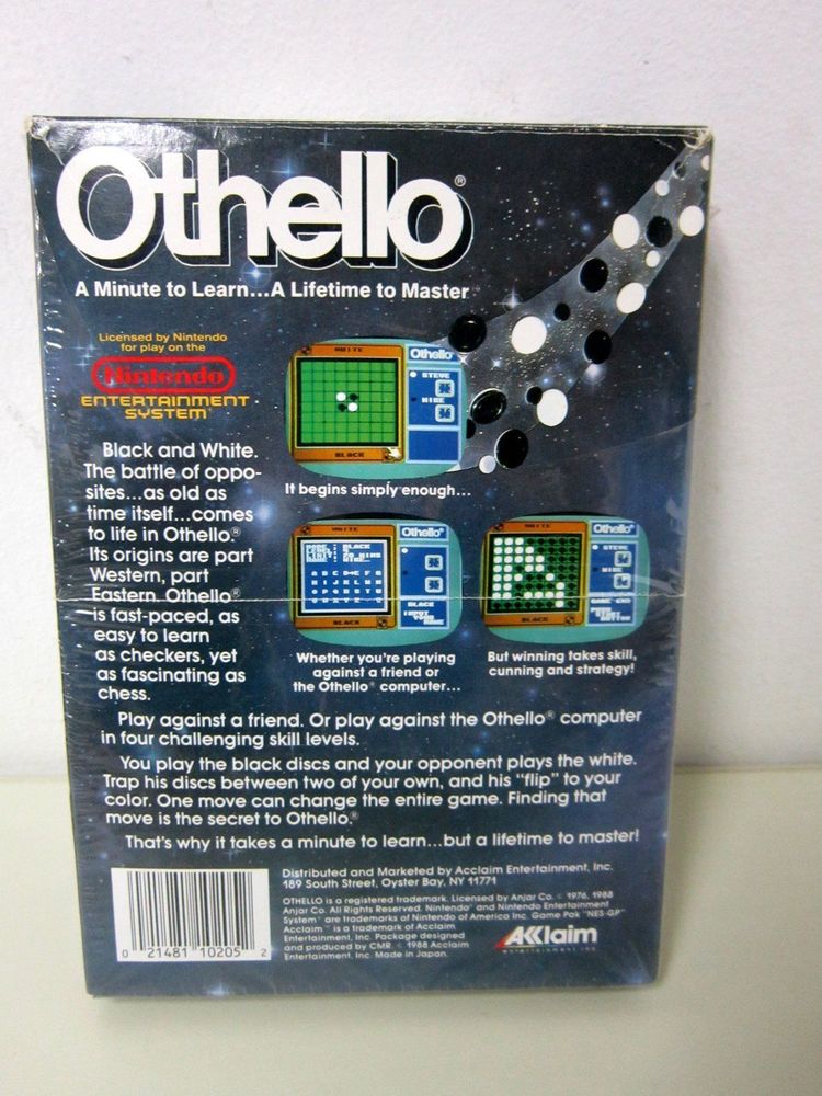 Othello (Nintendo Entertainment System, 1988) NES Complete Box Manual ...