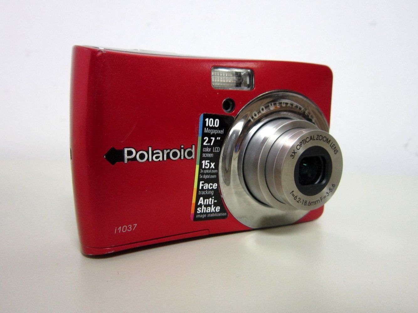 Polaroid i1037 10.0 MP Digital Camera - Red (CIA1037RC) | Avenue Shop ...