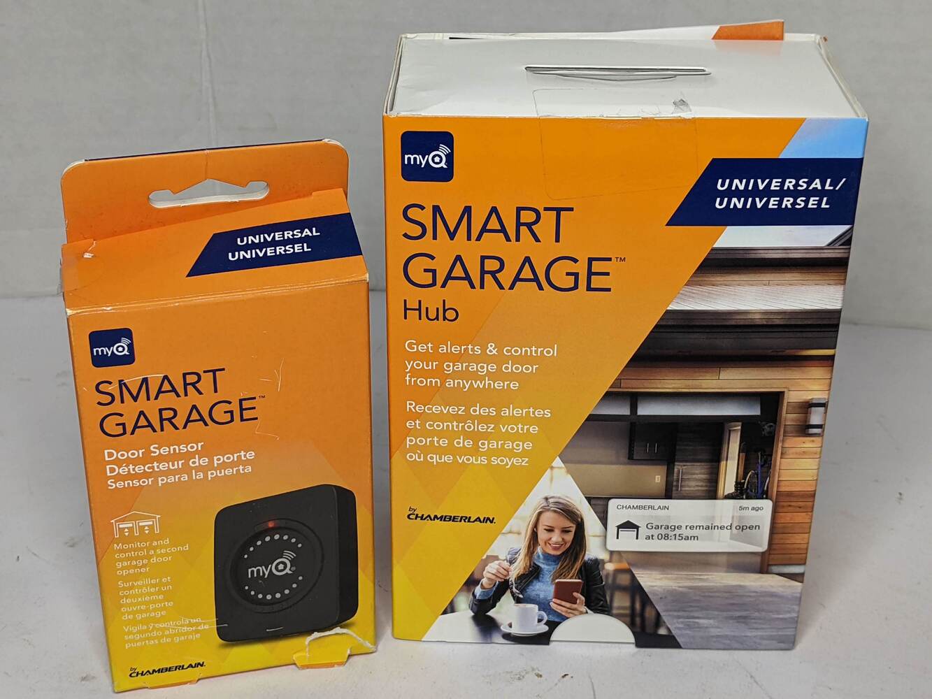 Chamberlain MYQ-G0301c G0302 Smart Garage Hub Door Sensor Combo ...