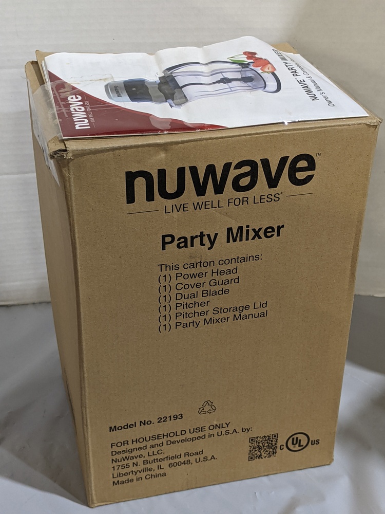 NEW Nuwave Party Drink Mixer Frozen Smoothies 48oz Blender ~ IN BOX ...
