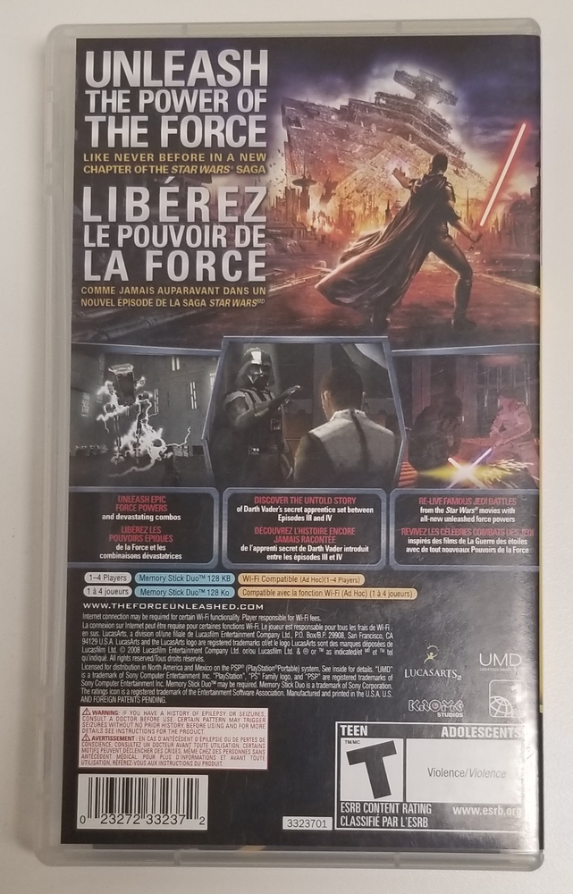 STAR WARS THE FORCE UNLEASHED **PSP** | Avenue Shop Swap & Sell