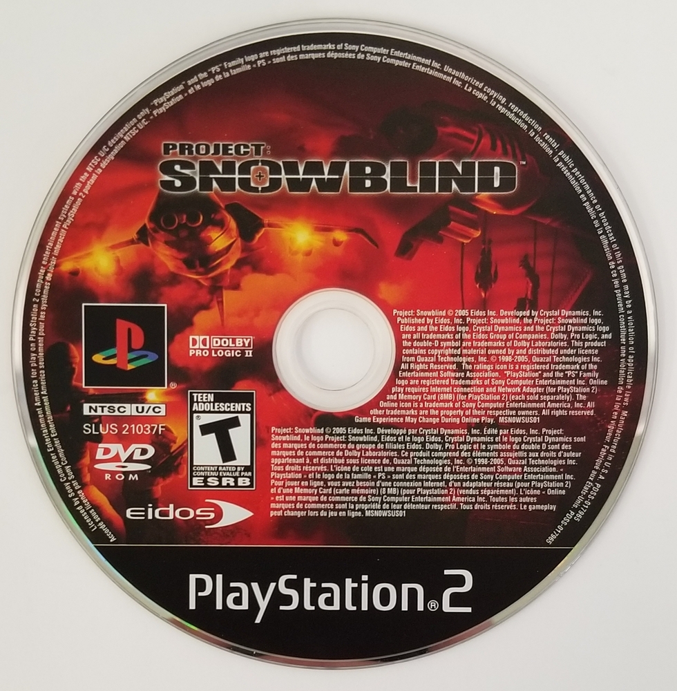PROJECT: SNOWBLIND **PS2** TESTED | Avenue Shop Swap & Sell
