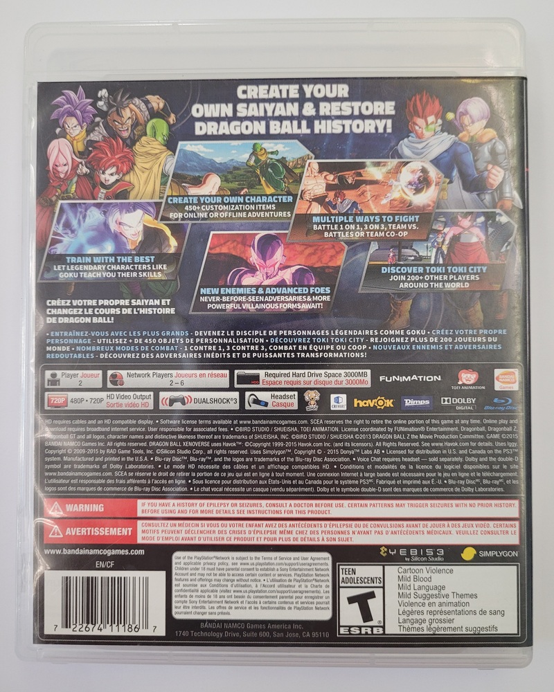 DRAGON BALL XENOVERSE XV **PS3** | Avenue Shop Swap & Sell