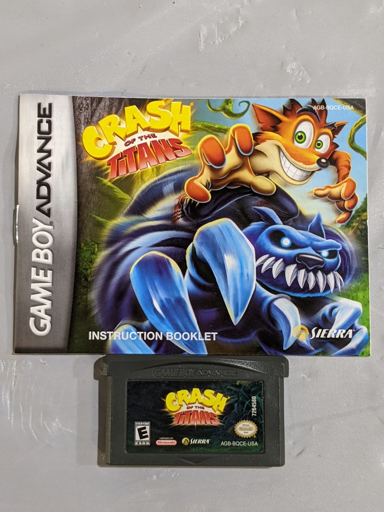 CRASH OF THE TITANS NINTENDO GAMEBOY ADVANCE SP GBA w. manual | Avenue ...