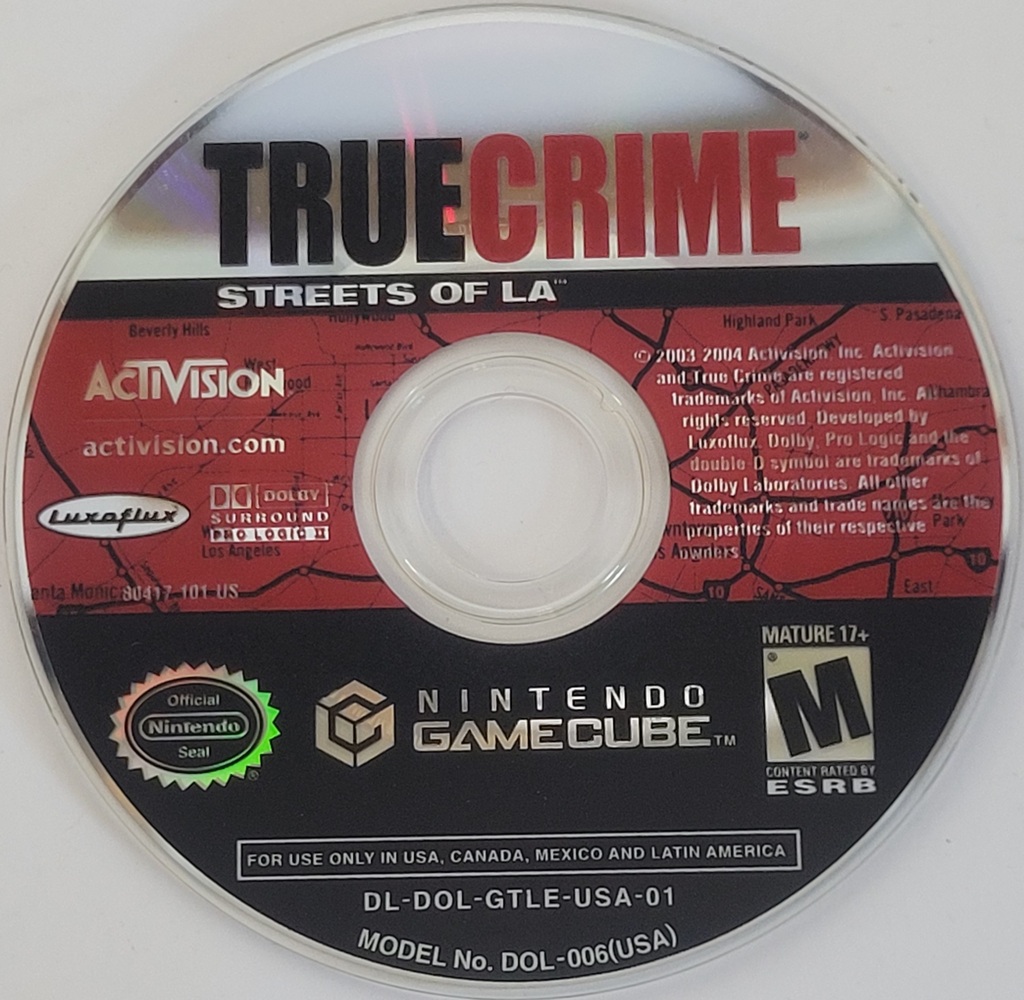 TRUE CRIME: STREETS OF L.A PLAYER'S CHOICE FOR NINTENDO GAMECUBE ...