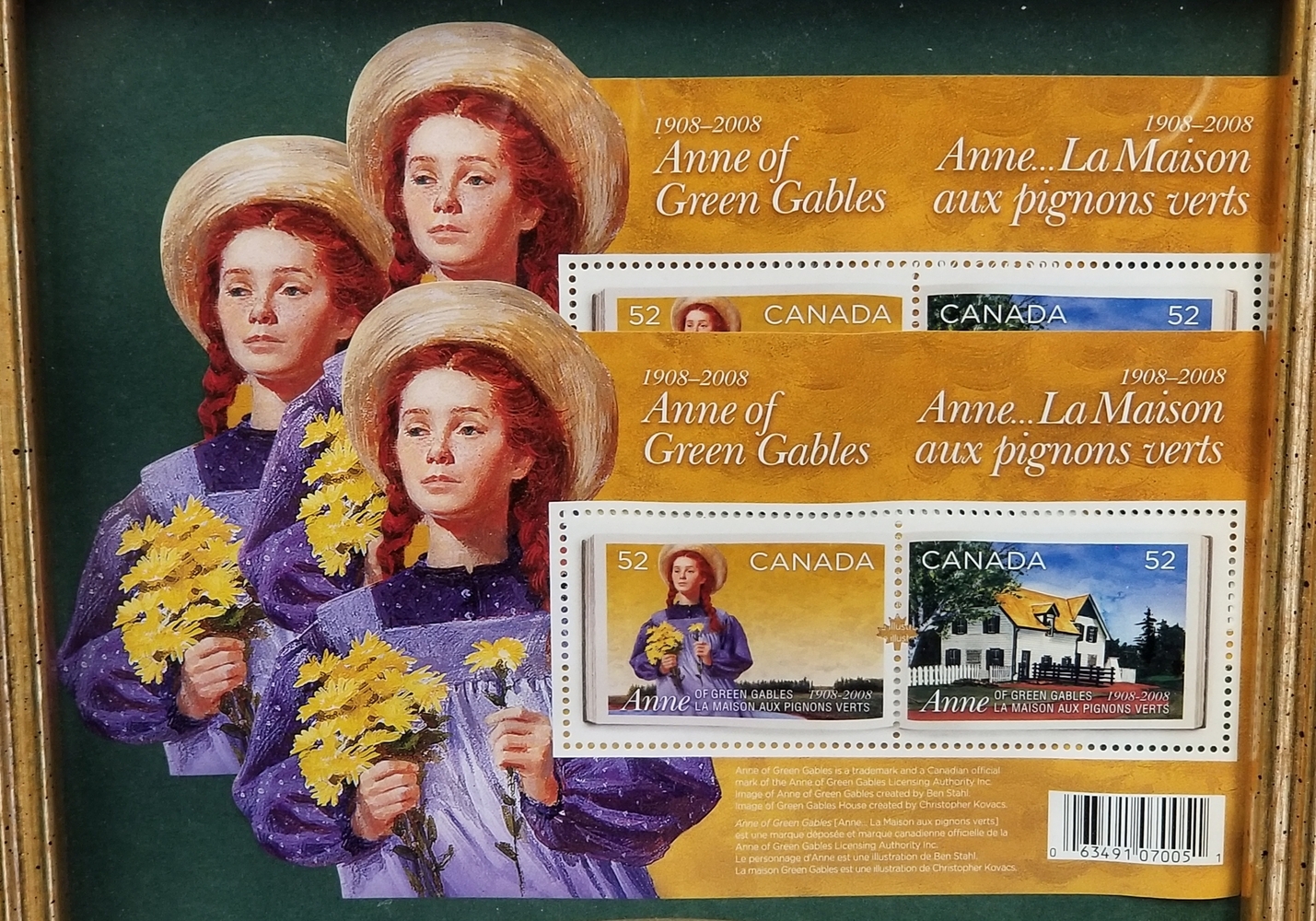 2008 CANADA 100 YEARS OF ANNE OF GREEN GABLES FRAMED COLLECTIBLE COIN ...