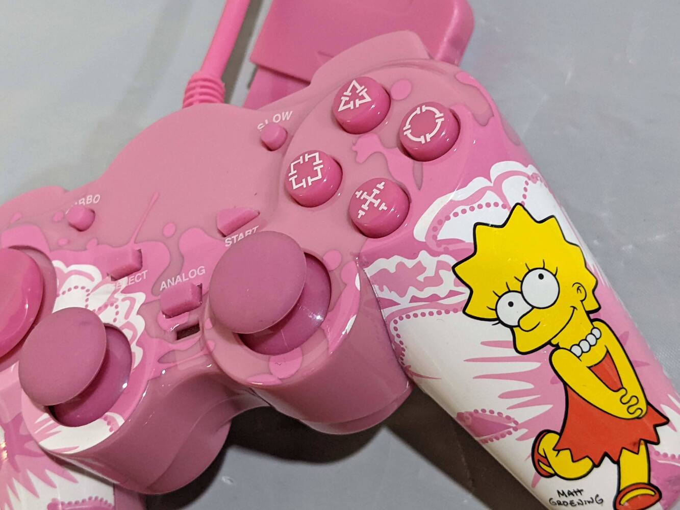 RARE PS2 Sony Playstation 2 Lisa Simpson Mini Controller Turbo Pink ...