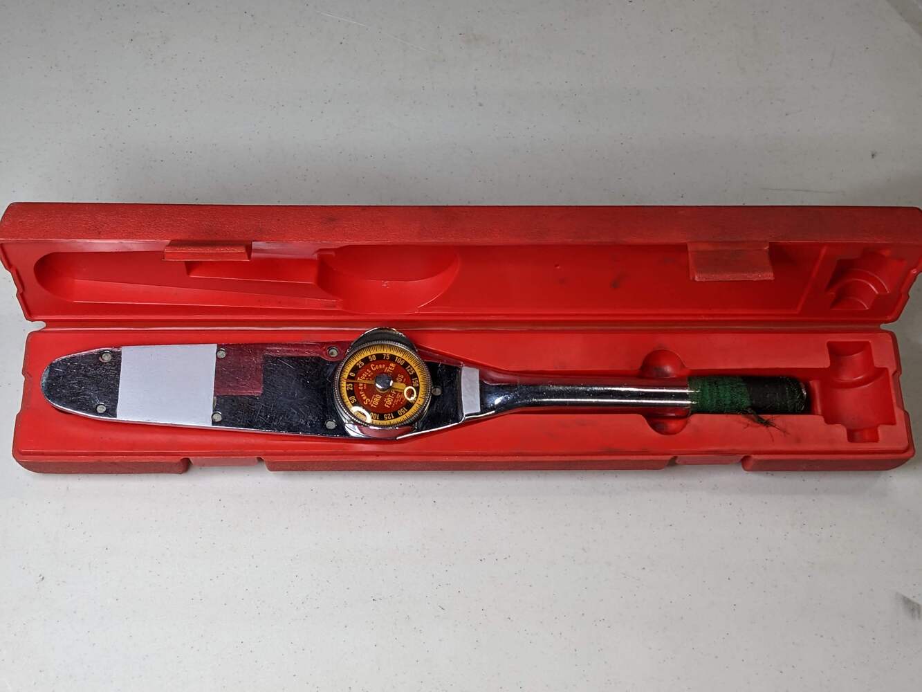 SNAP ON TOOLS 1/2" DRIVE 175 FT LBS DIAL TYPE TORQUE WRENCH -- TE175FU ...