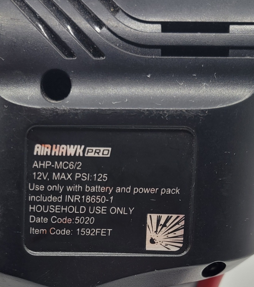 Air Hawk Pro Automatic Cordless Tire Inflator Model AHP-MC6/2 | Avenue Shop Swap & Sell