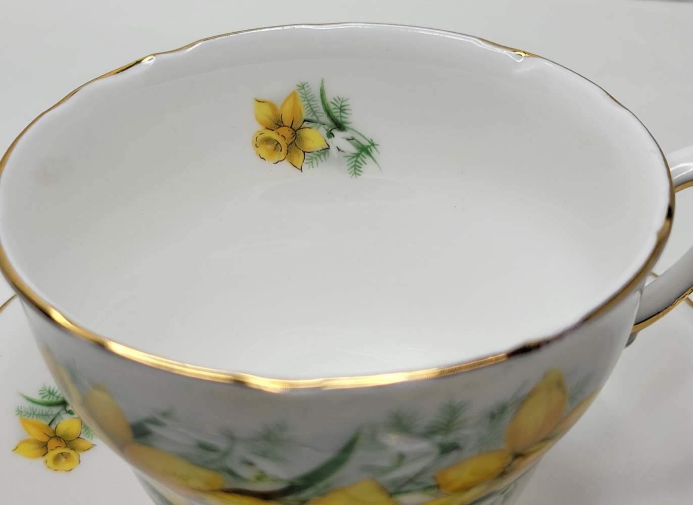 Vintage Colclough Daffodil Bone China Teacup & Saucer Set - Pattern No ...