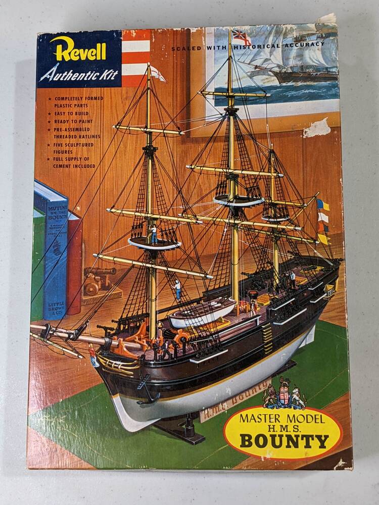 Vintage 1956 Revell H.M.S. Bounty Scale Model Ship | Avenue Shop Swap ...