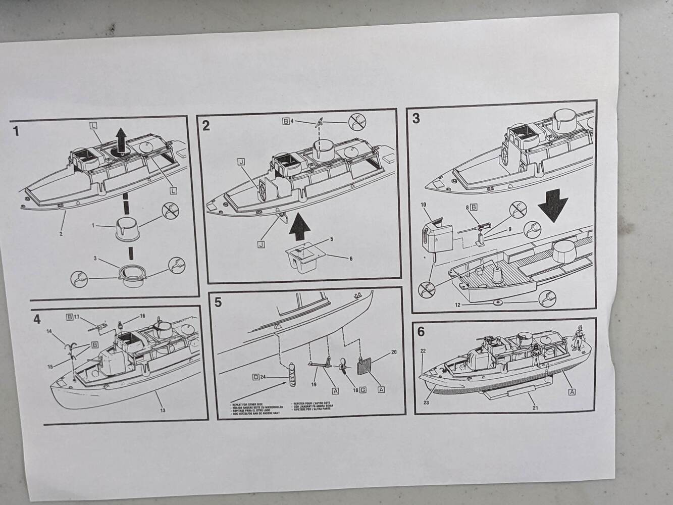 Vintage 1985 MONOGRAM Model RAMBO Attack Set Kit #6039 Boat ...