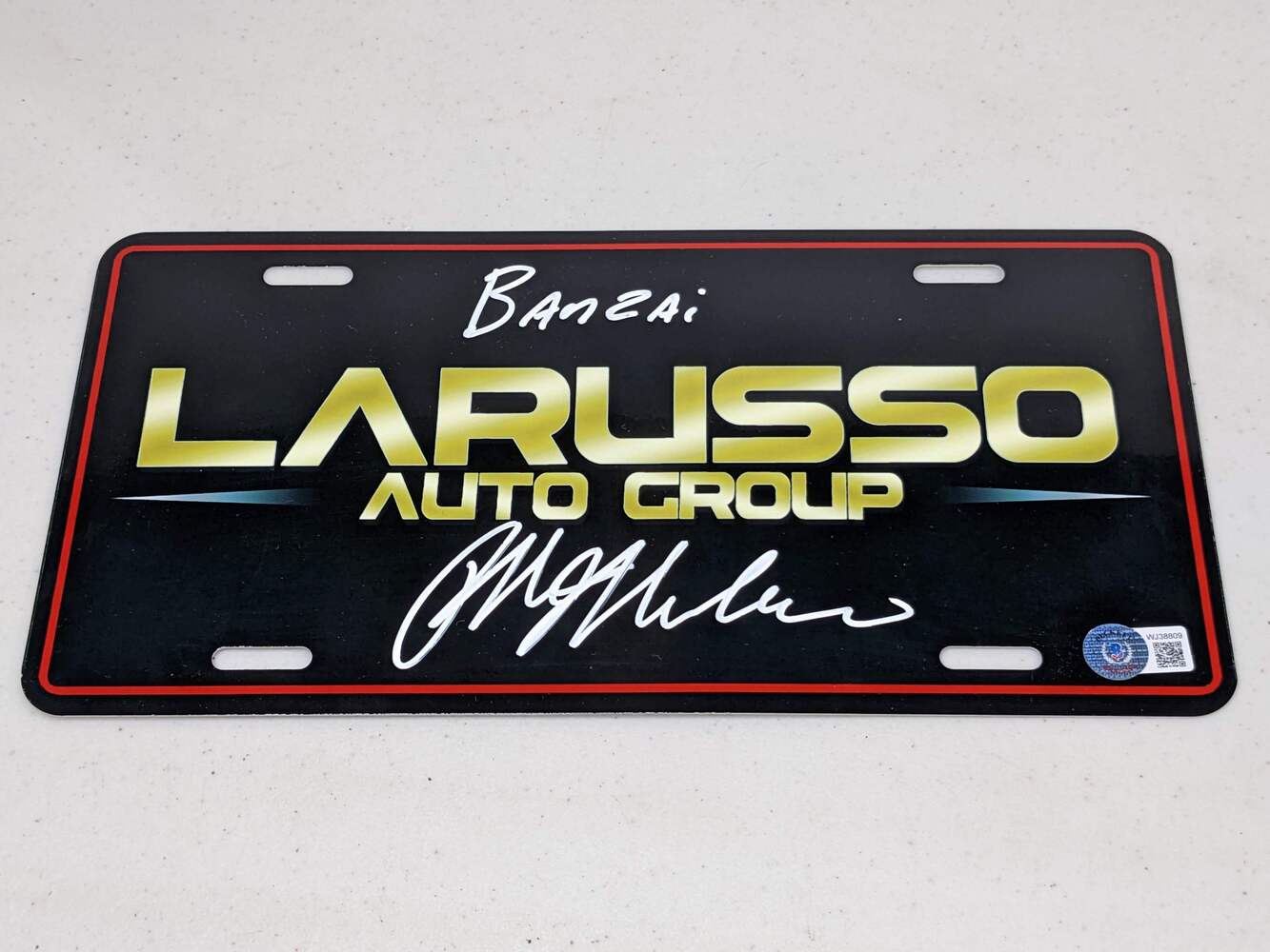 Ralph Macchio Signed Autographed Larusso Auto Group license plate ...