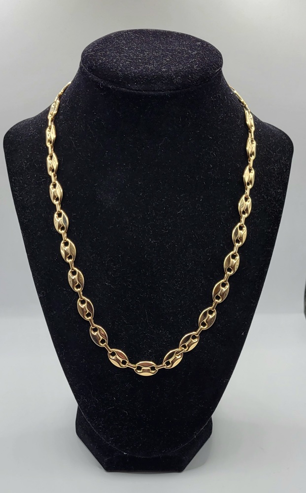 14k Yellow Gold Flat "Gucci" Link Necklace 19" | Avenue Shop Swap & Sell