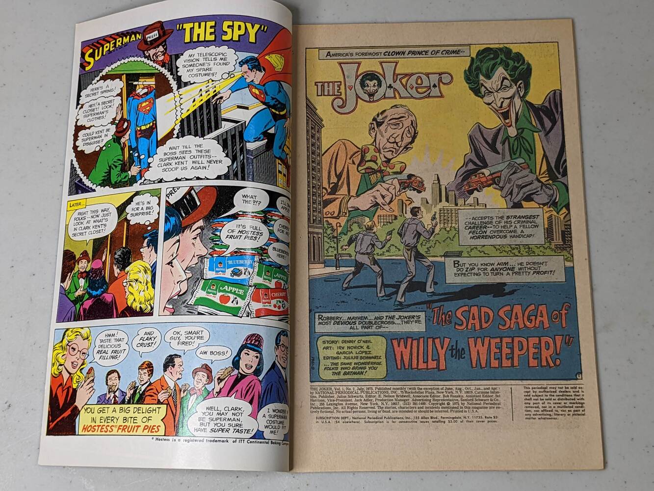 The Joker #2 1975 DC Comics Willie the Weeper Very Good Condition ...