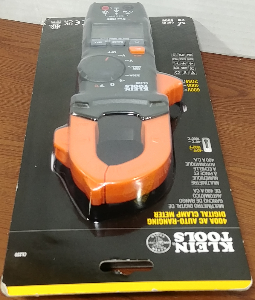 KLEIN TOOLS Digital Clamp Meter - AC Auto-Ranging 400Amp with Temp ...