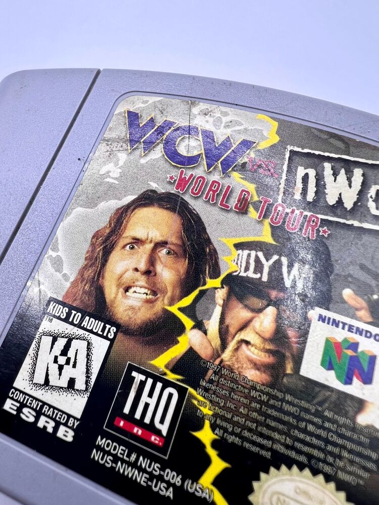 WCW VS. NWO World Tour N64 Nintendo 64 1997 Cart Only **TESTED AND ...