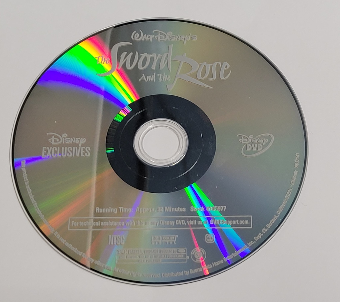 Walt Disney's The Sword And The Rose Disney Movie Rewards DVD RARE HTF ...