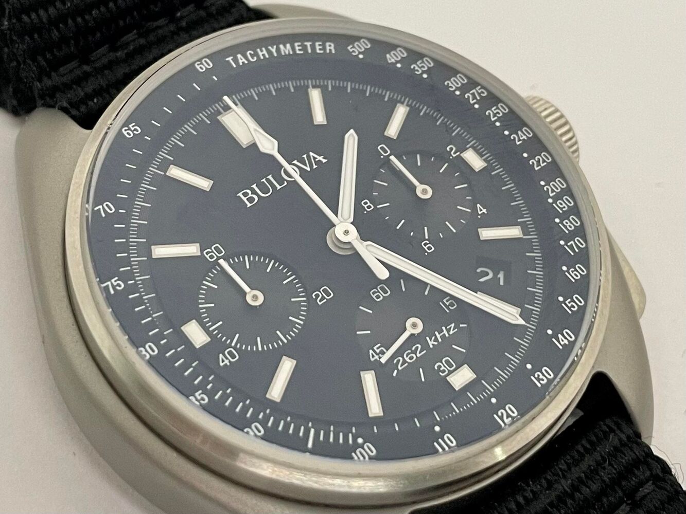 Bulova Lunar Pilot - 96B251 - Special Edition Black Dial Steel Watch ...