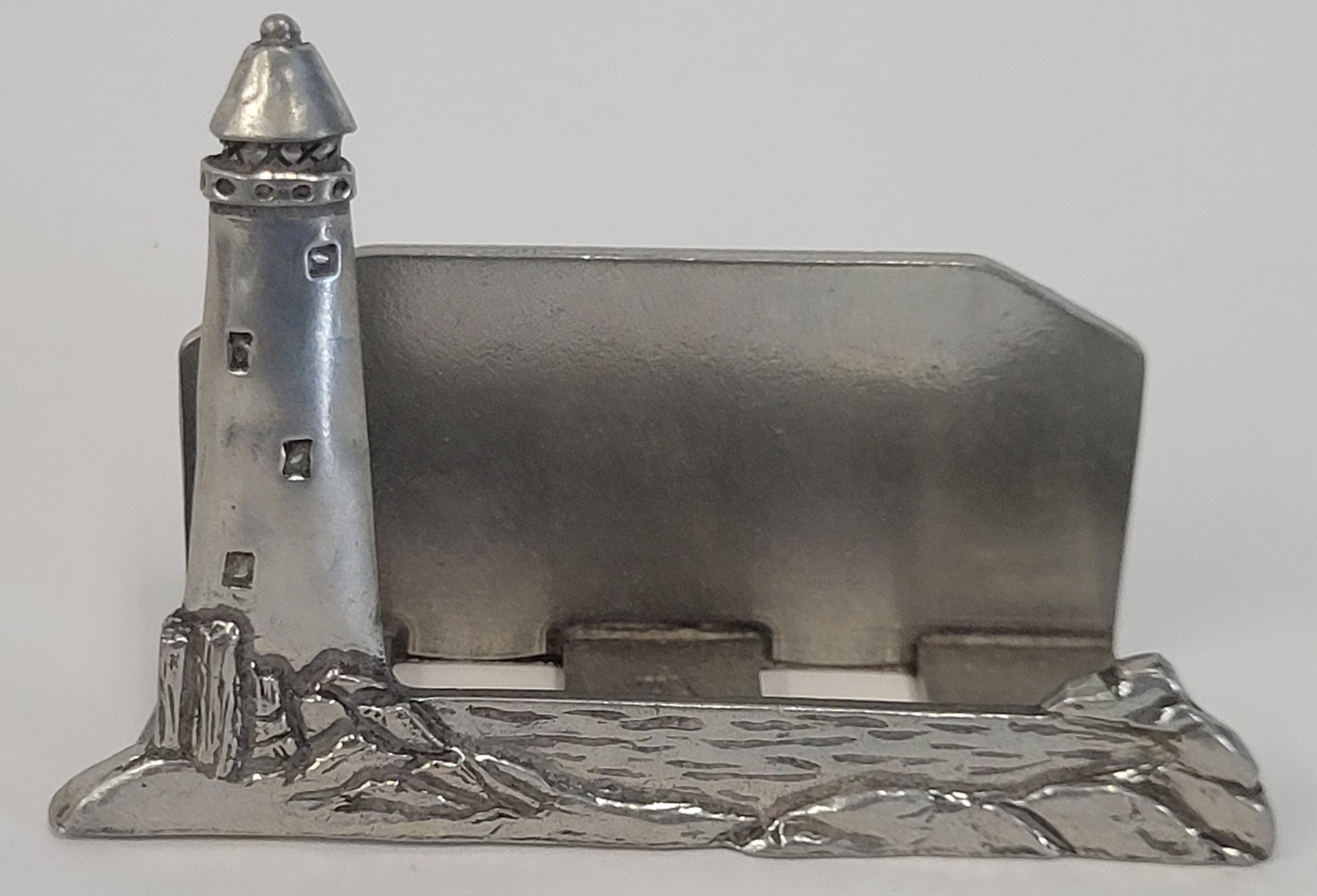 SEAGULL ZINN ETAIN PEWTER LIGHTHOUSE BUSINESS CARD HOLDER | Avenue Shop ...