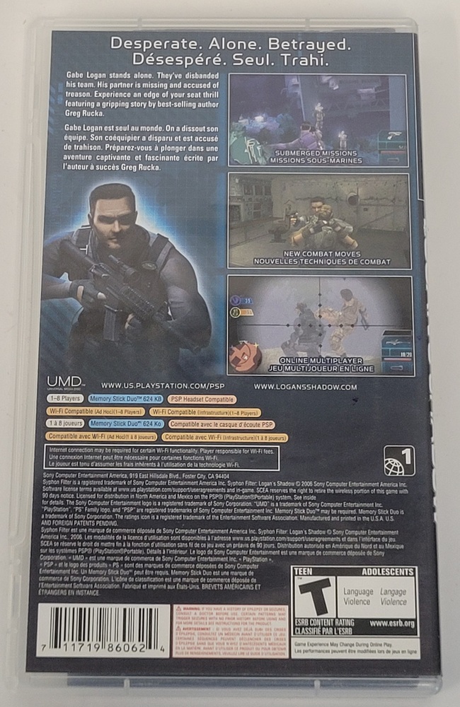 LOGAN'S SHADOW GAME FOR SONY PSP | Avenue Shop Swap & Sell
