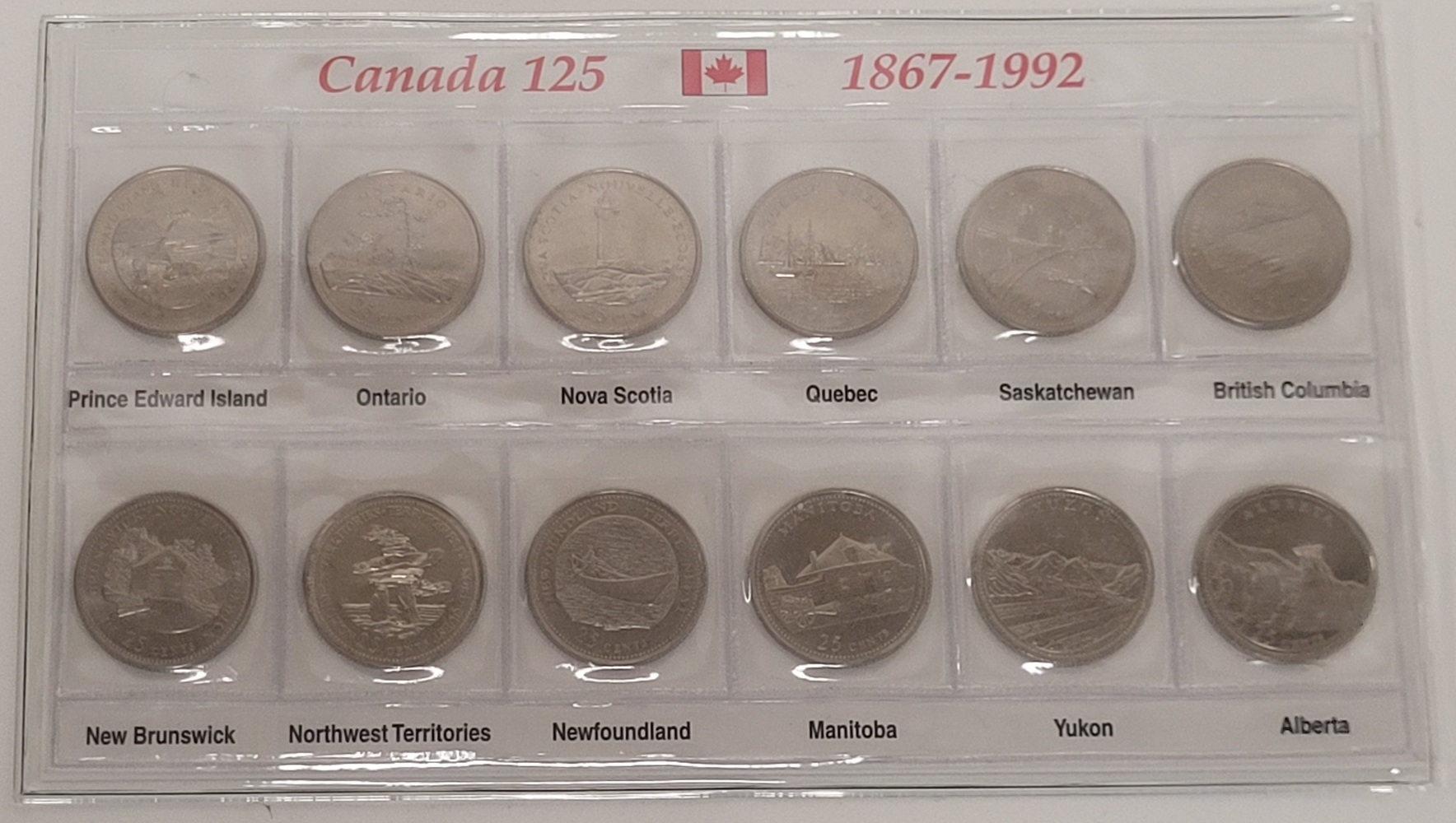 Canada 1867-1992 12 piece 25 cent Provincial Coin Set | Avenue Shop ...