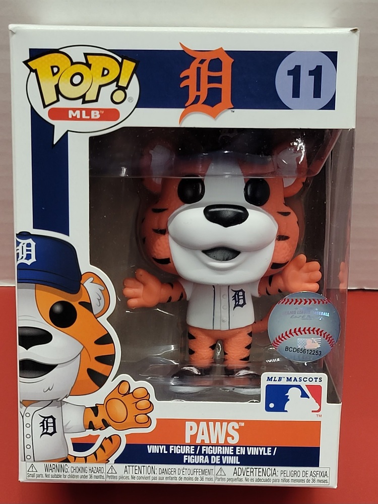Funko Pop! MLB D #11 Paws Detroit Tigers MLB Mascots Vinyl Figure! Rare ...