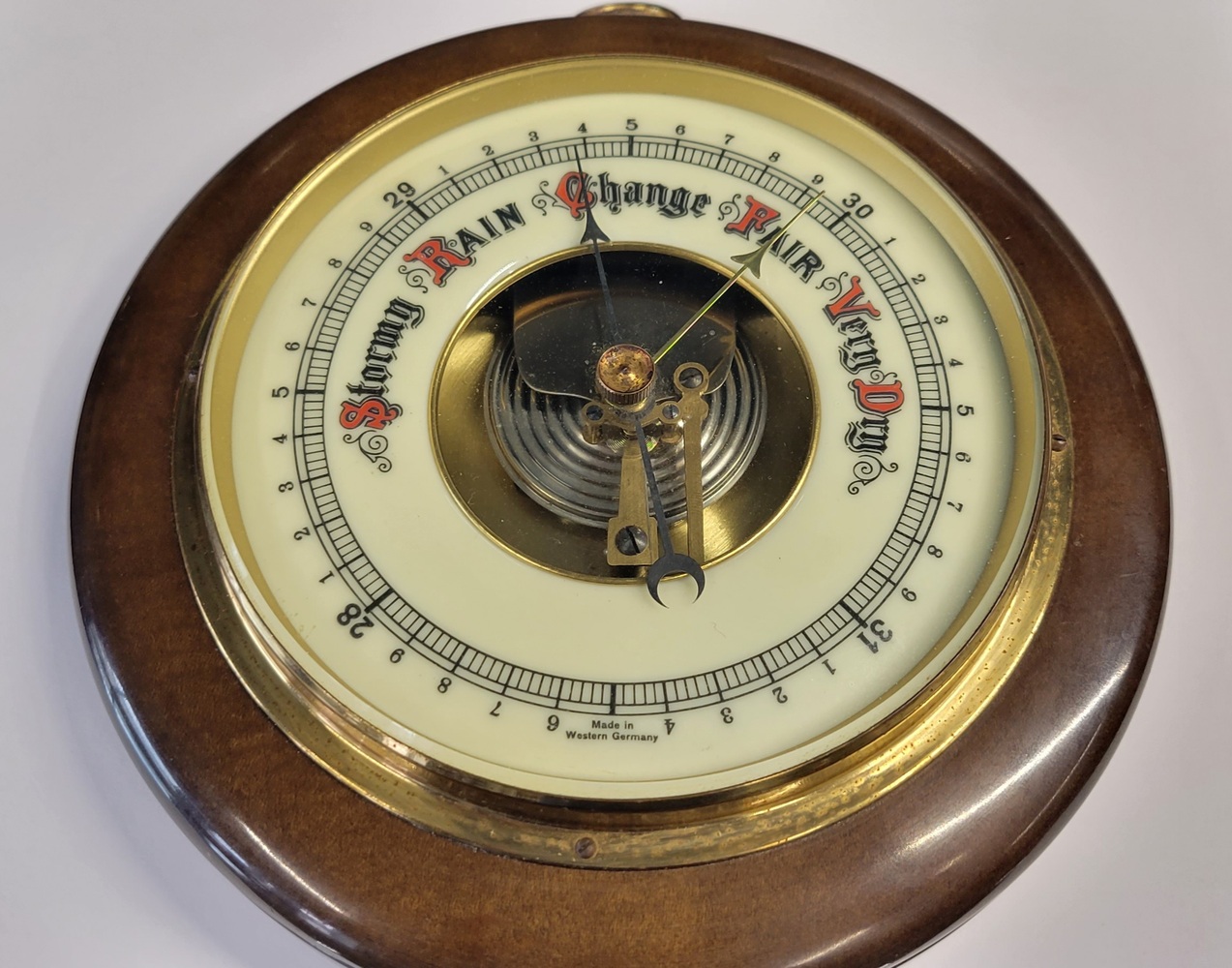 Vintage Huger Wall Barometer Made in Western Germany - Round | Avenue ...