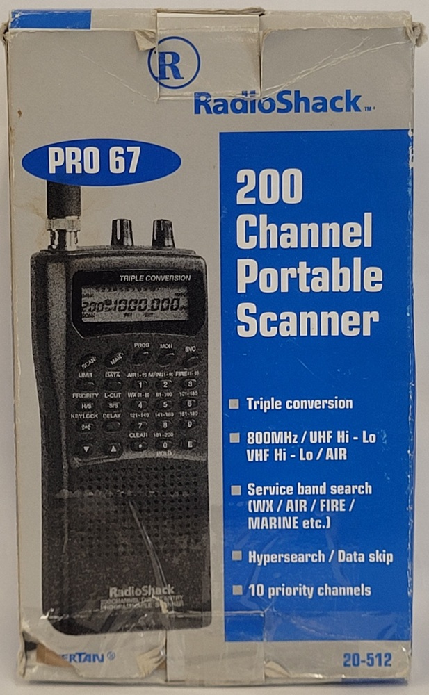 Radioshack 20-512 200 Channel Portable Scanner in Box | Avenue Shop ...