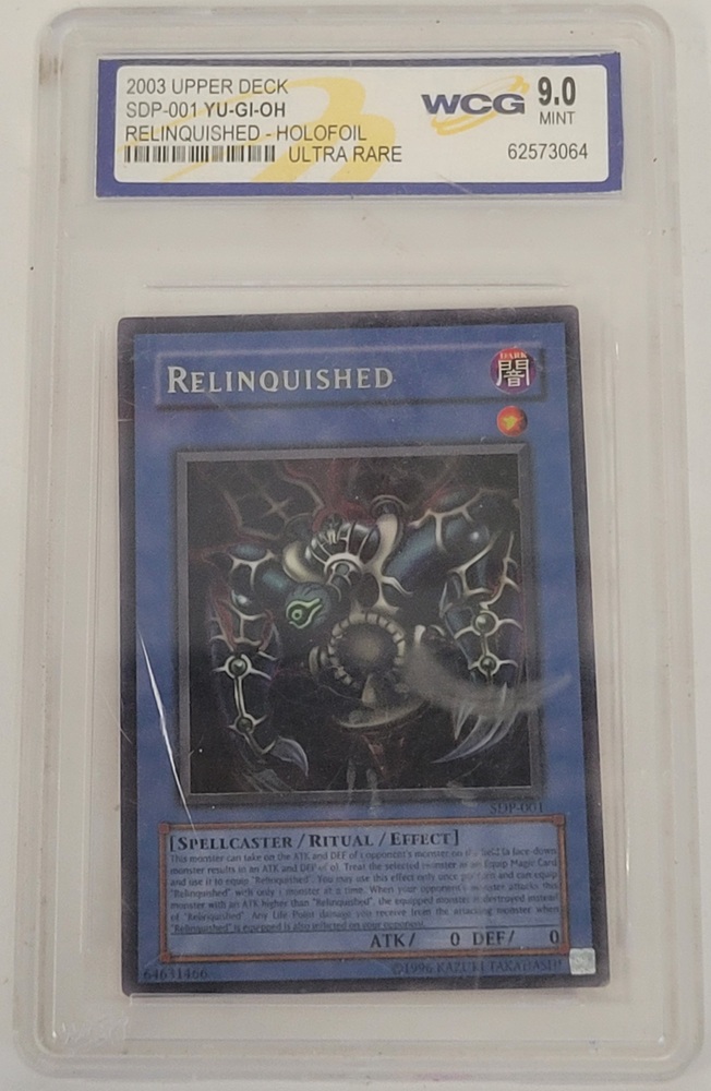 2 Card Graded YU-GI-OH Lot - Remove Trap Magic / Relinquish Holofoil ...