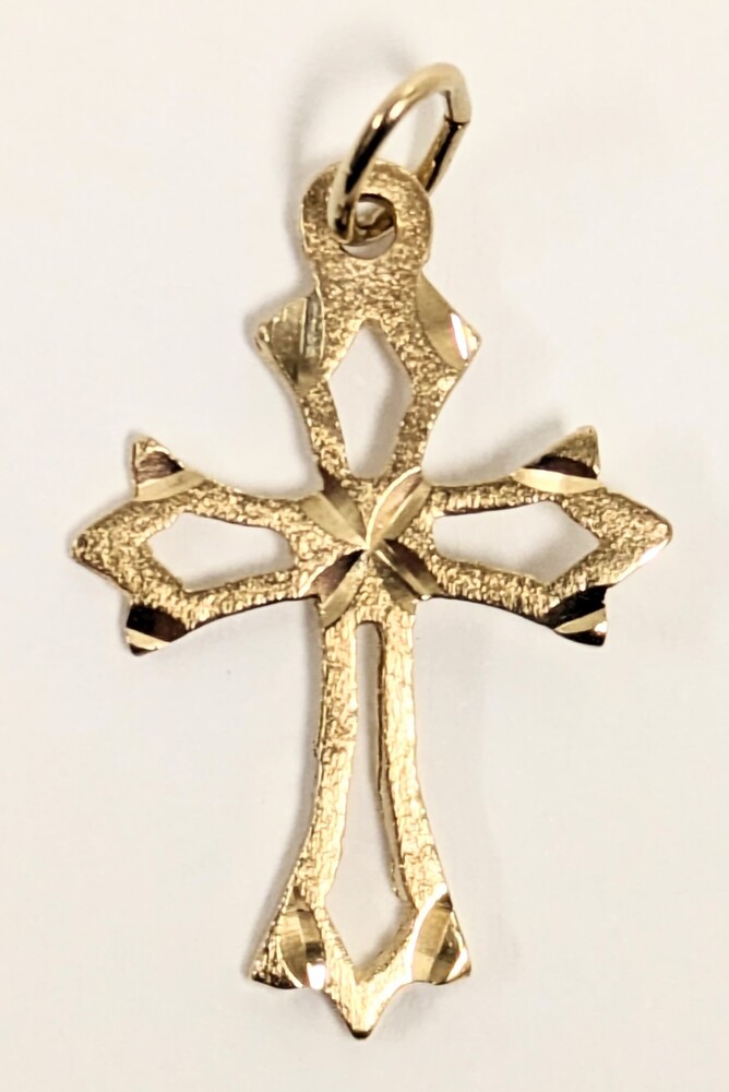 10 Karat Yellow Gold Small Cross Pendant Charm | Avenue Shop Swap & Sell