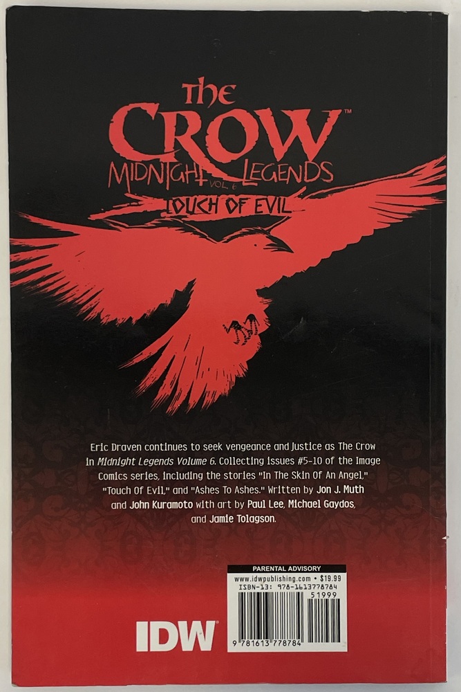 The Crow Midnight Legends Volume 6: Touch Of Evil by Jon J. Muth | Avenue Shop Swap & Sell