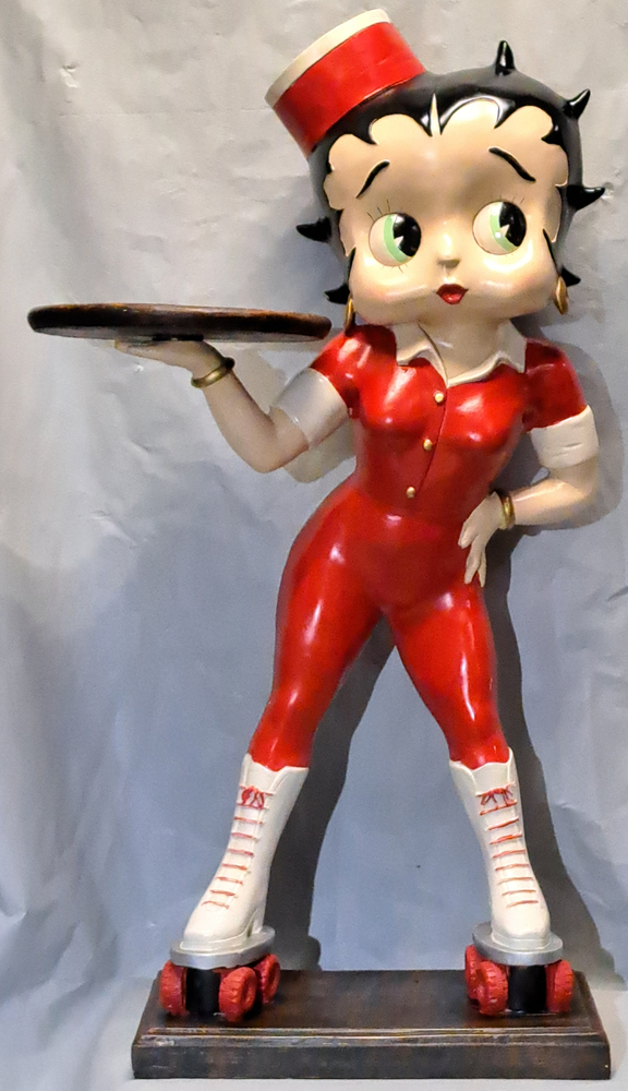 Betty BOOP Car Hop Statue 37-in Tall Drive In Restaurant Waitress w ...