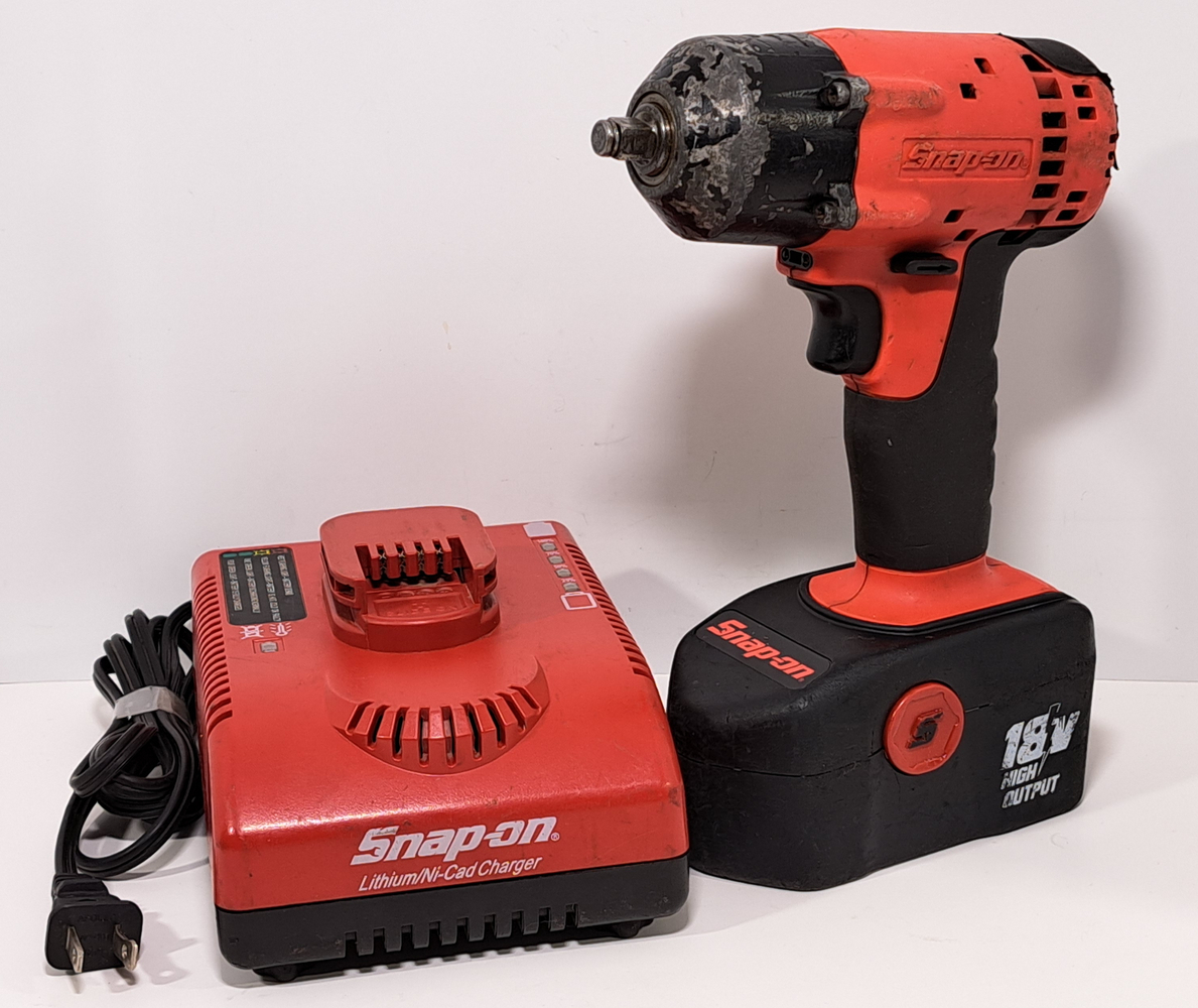 SNAP ON Cordless 18v Ni-Cad 3/8-in Impact Driver Gun CT4418 w/ Battery ...