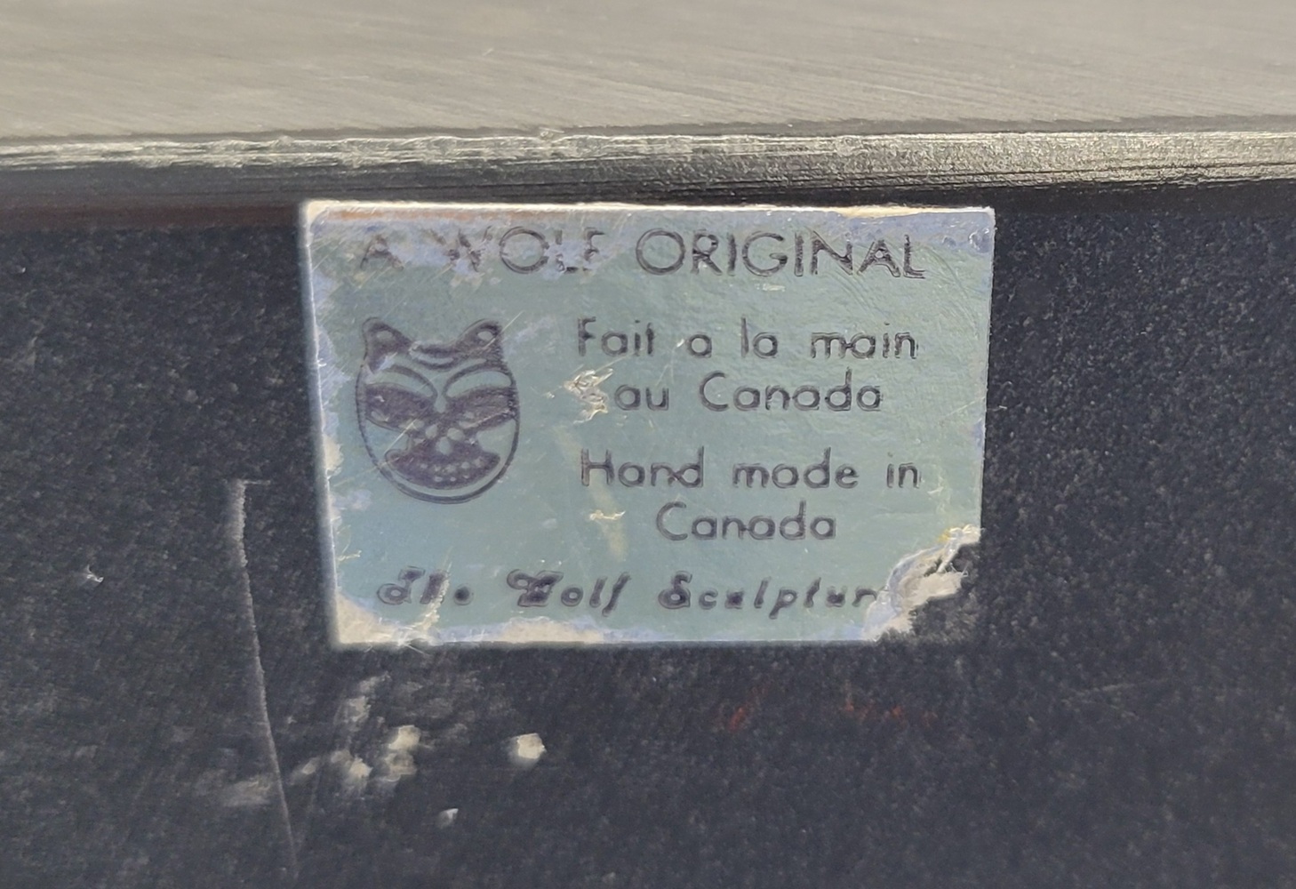 A Wolf Original Indigenous Seal Hunter Soapstone Sculpture Handmade in ...