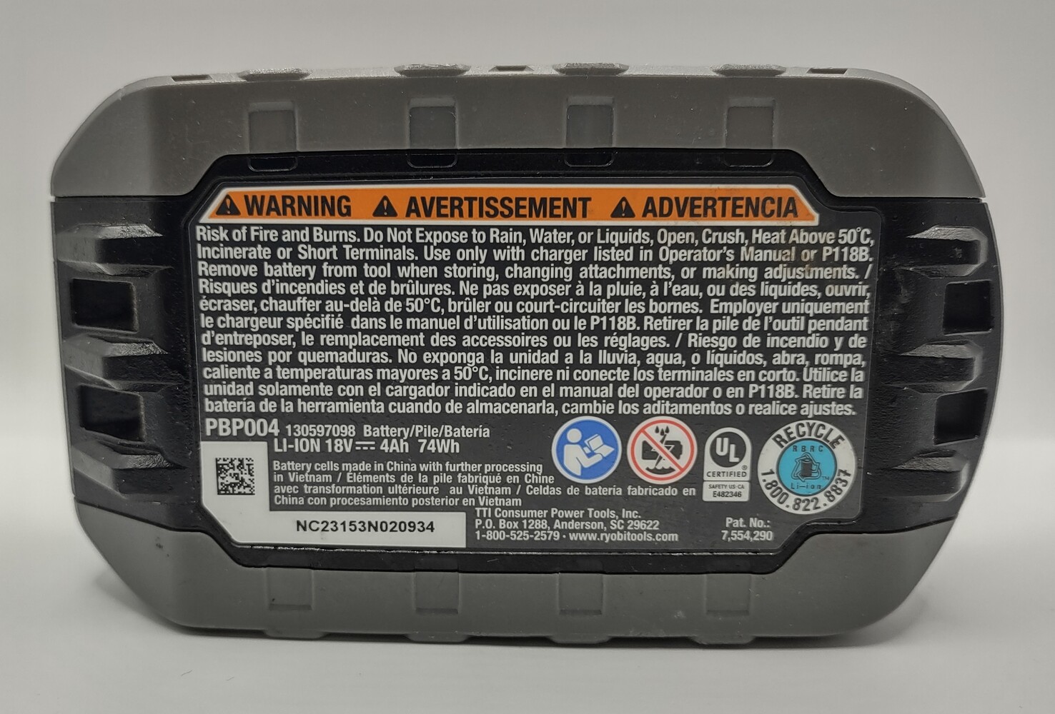 Ryobi 18v Lithium High Performance Battery PBP004 | Avenue Shop Swap & Sell