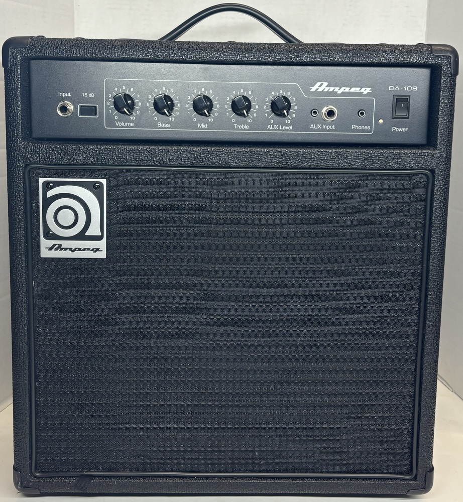 Ampeg Bass Combo Small Practice Guitar Amplifier BA-108v2 / 120v-60Hz ...