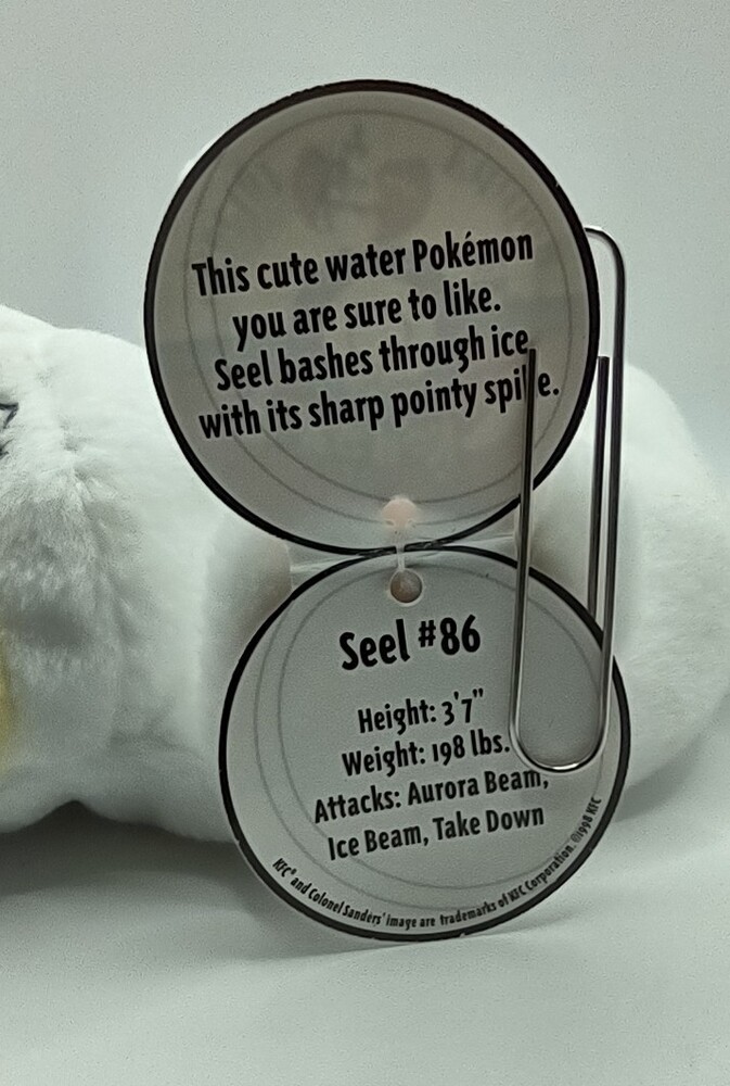 Vintage Seel #86 Pokemon KFC Special Edition Plushie with Tag | Avenue ...