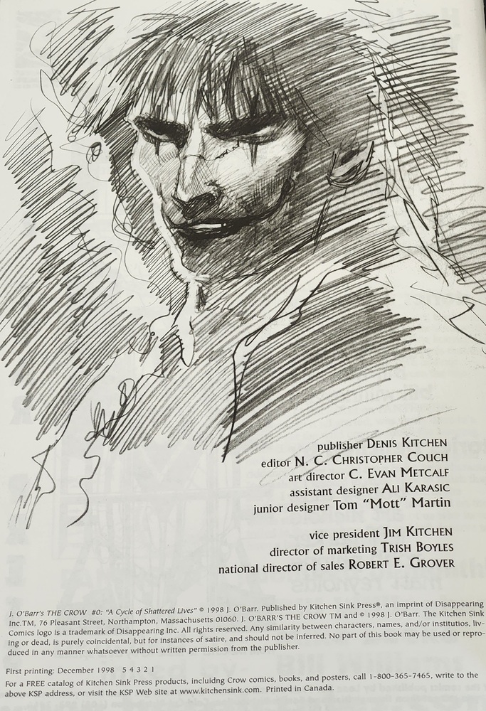 Kitchen Sink Comix The Crow: A Cycle of Shattered Lives #0 1998 Comic ...