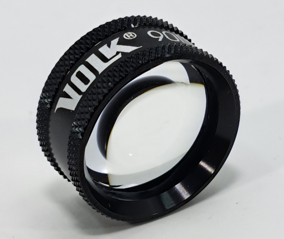 VOLK 90D Double Aspheric Non Contact Slit Lamp Lens - Black - Made in ...