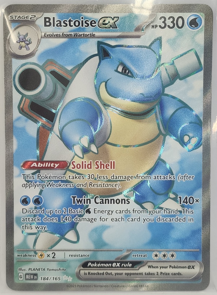 Blastoise EX Ultra Rare Full Art Holographic Card 2023 | Avenue Shop ...