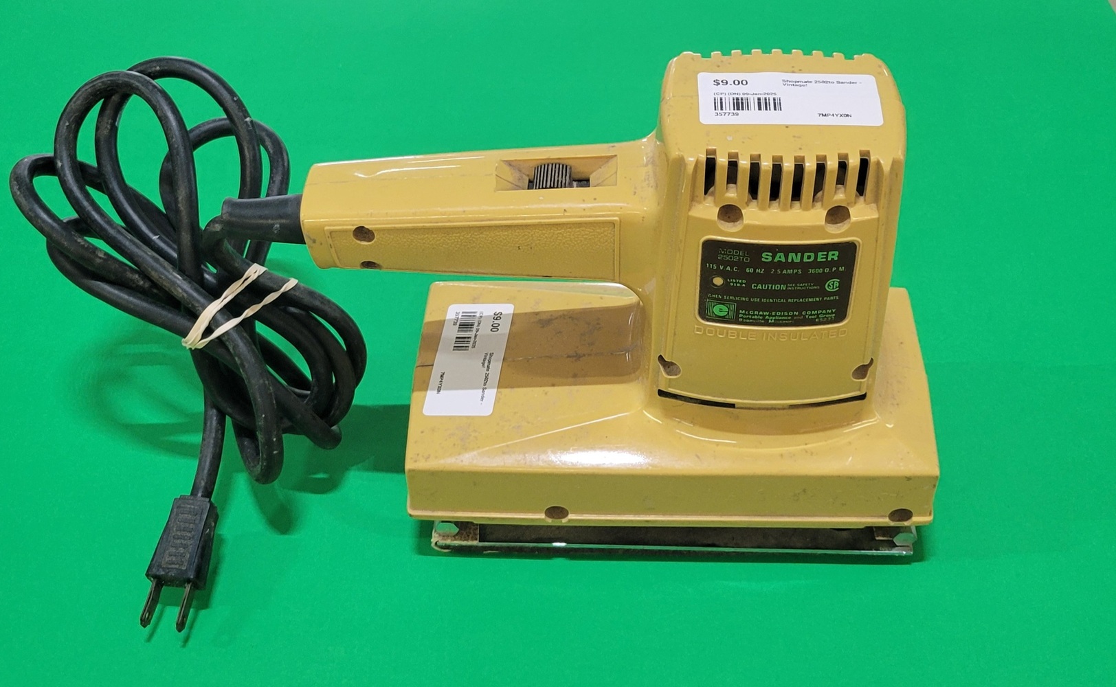 Vintage Shopmate Double Insulated Electric Sander 2.5A | Avenue Shop ...