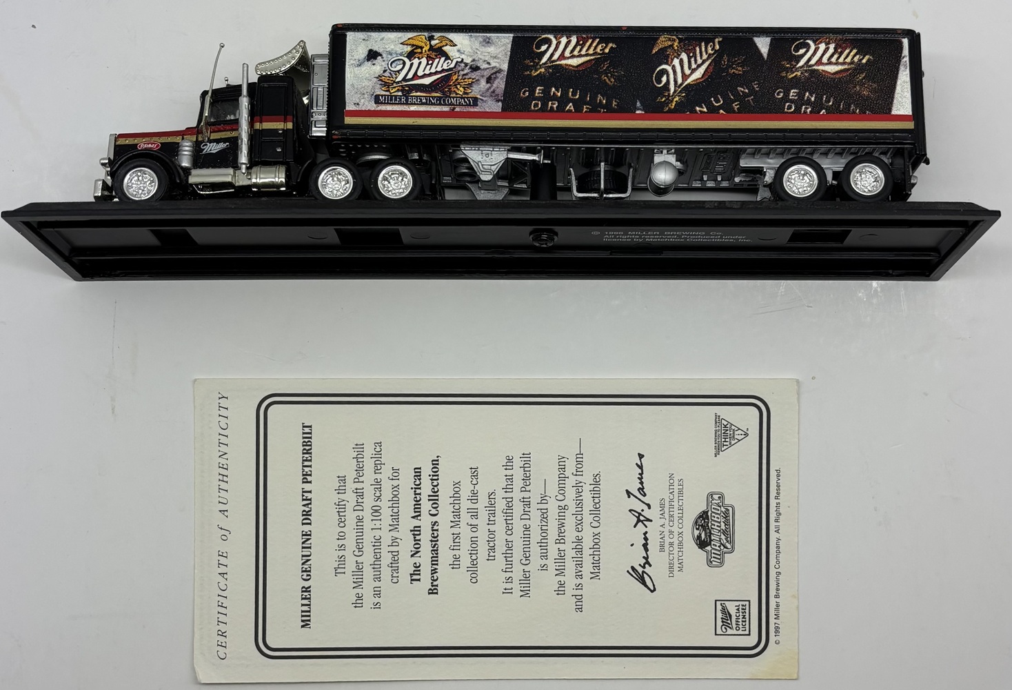 1:100 Matchbox Collectibles Genuine Draft Peterbilt Tractor Trailer ...
