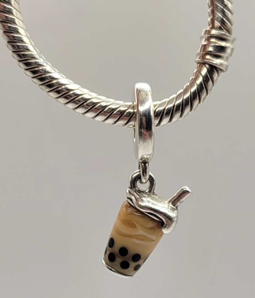 Pandora Sterling Silver Boba Tea Dangle Charm | Avenue Shop Swap & Sell