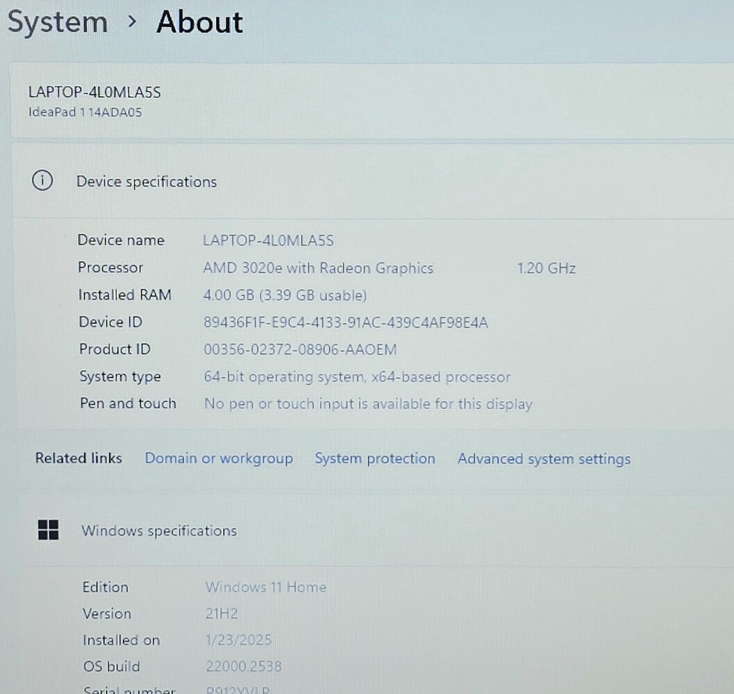 Lenovo Ideapad I Model 82gw 64GB Laptop with Charger | Avenue Shop Swap ...