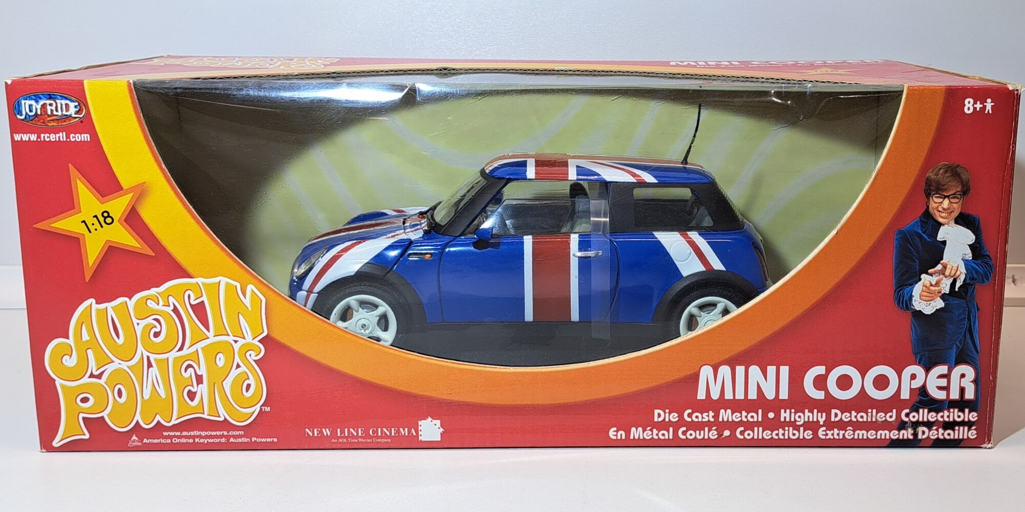 ERTL AUSTIN POWERS Union Jack Mini Cooper Die Cast Collectible Car ...