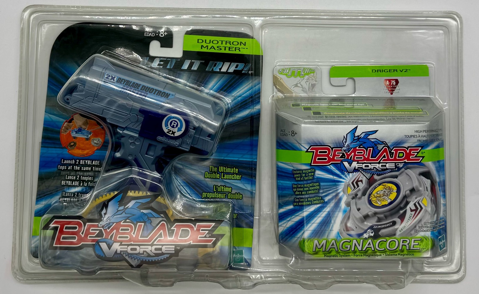 2003 Beyblade V-Force Duotron Master & Magnacore Driger V2 A-75 NIB ...