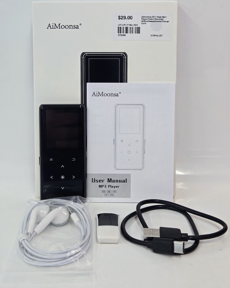 AiMoonsa Model B27 Bluetooth MP3 Player+Voice Recorder+FM Radio ...