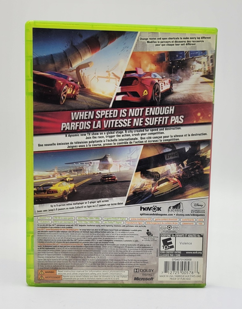 Split/Second XBOX360 Game - Complete | Avenue Shop Swap & Sell